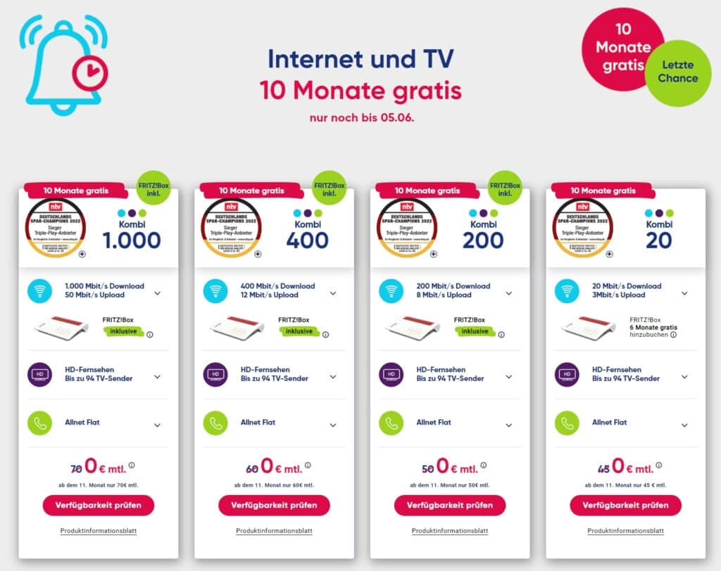 PŸUR Angebote im Juni 2023 ab 0€! PŸUR HDTV inkl. Pay TV!