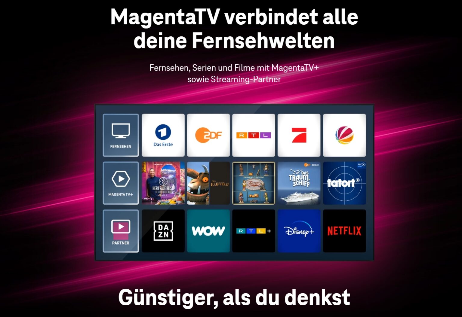 Magenta TV - Infos, Tarife, Inhalte, Empfang rund um MagentaTV