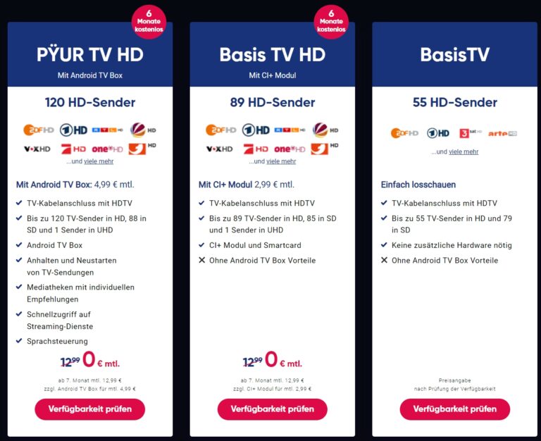 PŸUR Angebote im Dezember 2025 ab 0€! PŸUR HDTV inkl. Pay TV!