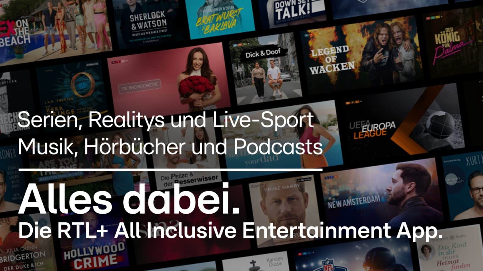 RTL+ All Inclusive App - Serien, Live-Sport, Musik, Podcast - nur 9,99€