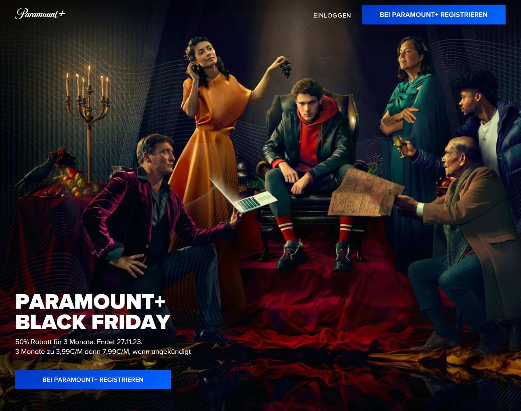 Paramount+ Black Friday 2023 Angebot | 3,99€ (50% Rabatt!)