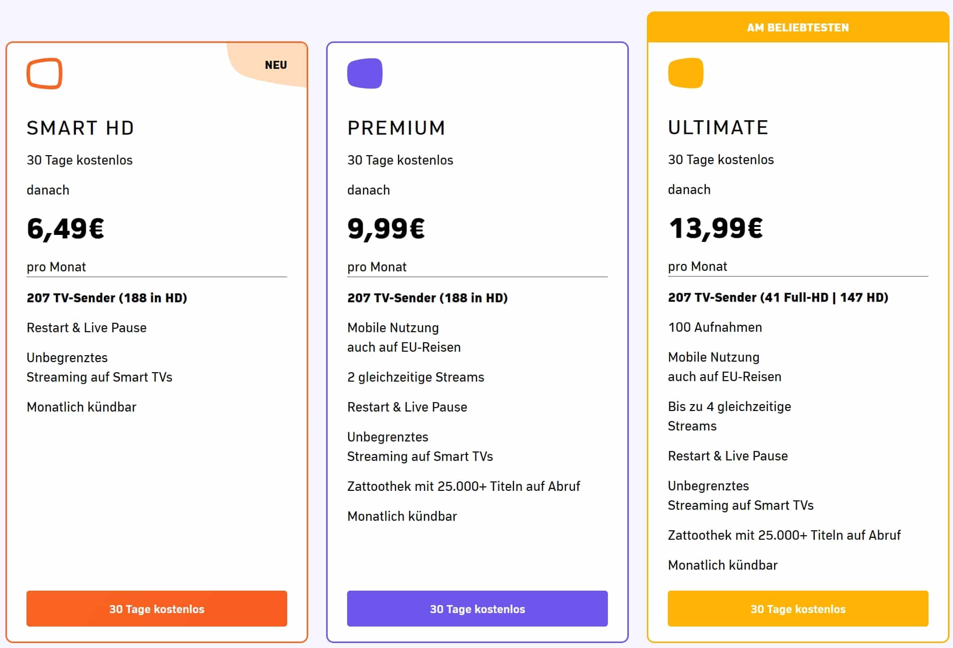 Zattoo Angebote September 2024 - JETZT: 30 Tage Zattoo kostenlos!