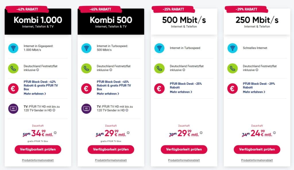 PŸUR Black Deal Angebote 2024 ab 24,99€ | JETZT: 45% Rabatt dauerhaft!